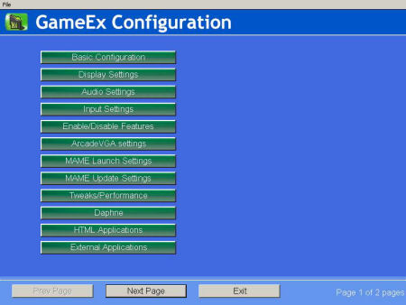RetroBlast! Review: GameEx Front End